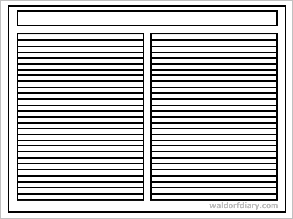 A Waldorf Diary Introducing The Neat Guide Sheet